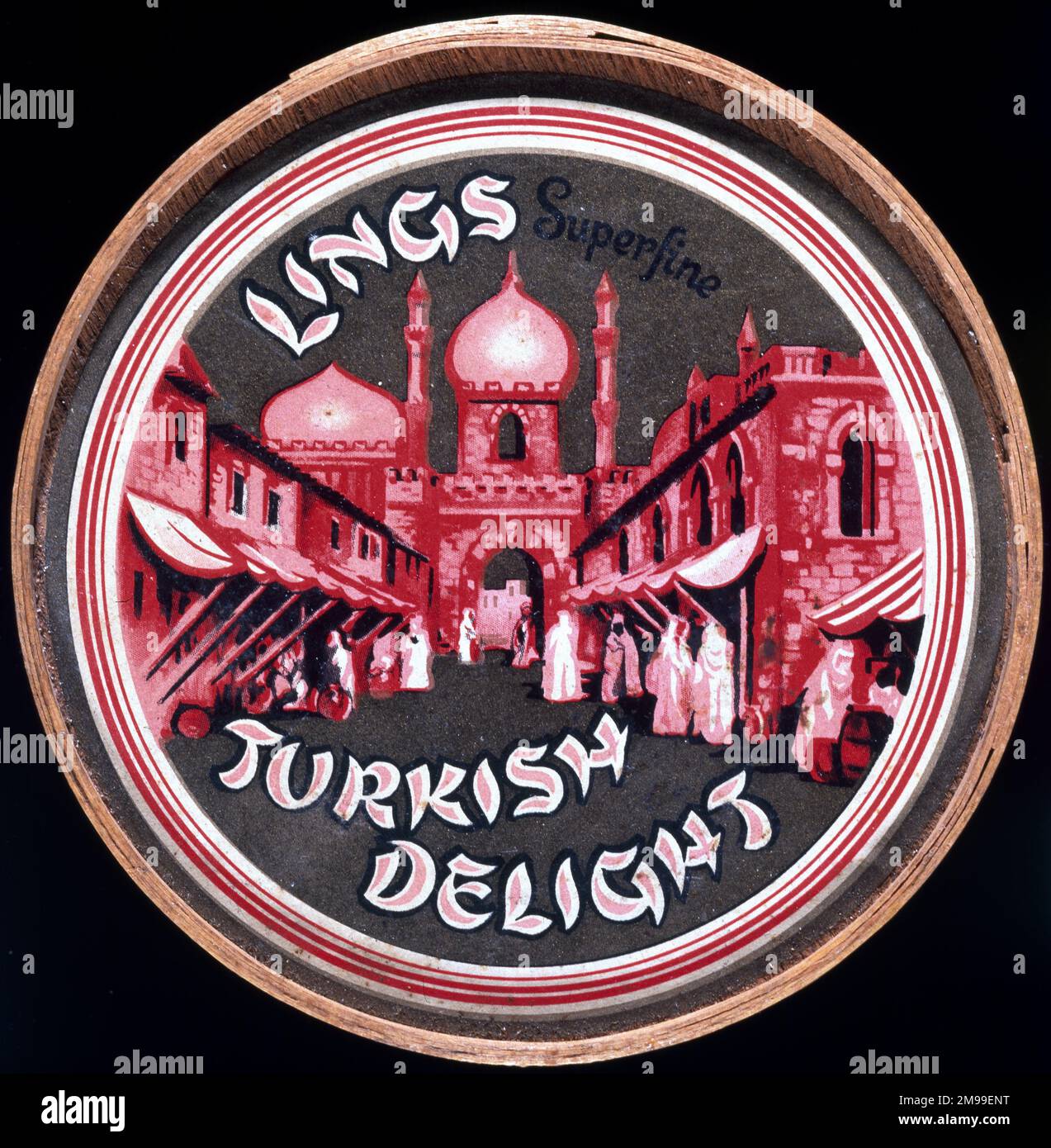 Box label, Lings Turkish Delight Stock Photo - Alamy