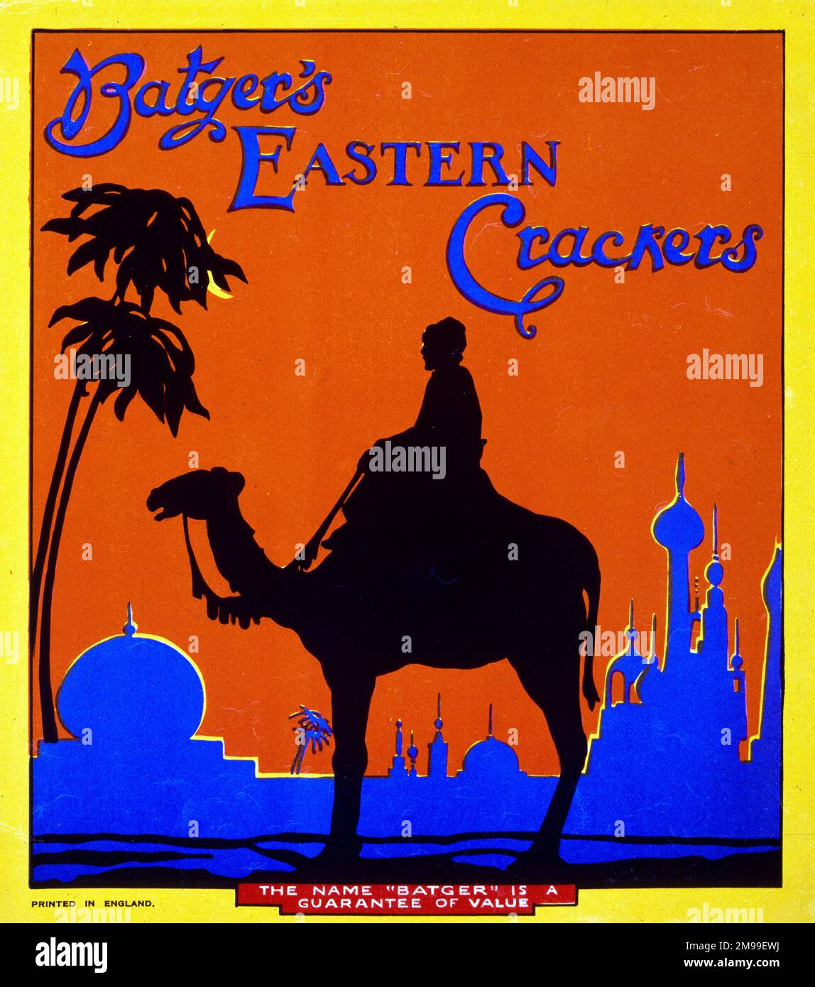 Christmas crackers, Batger's Eastern Crackers, with a silhouette of a ...