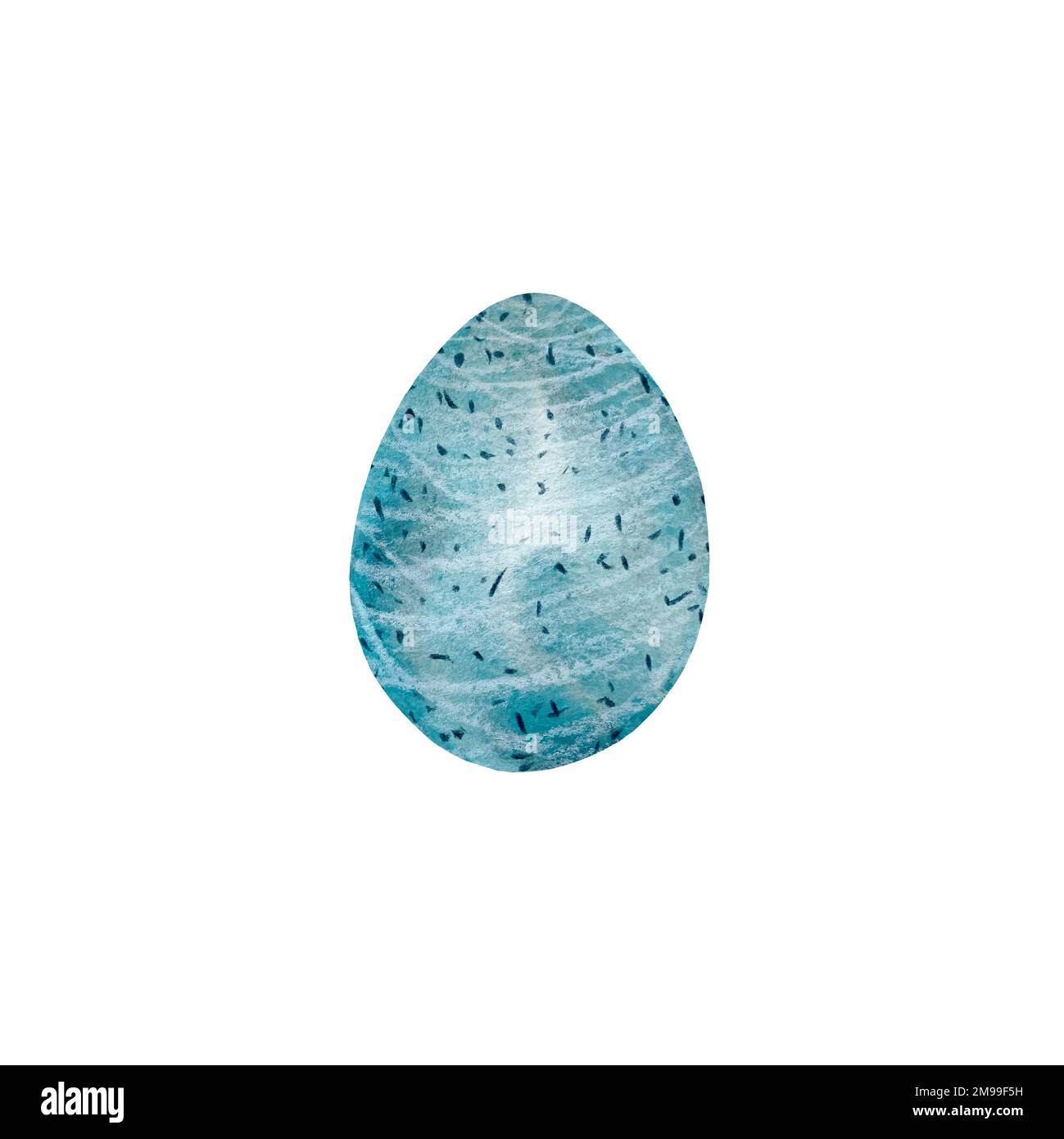 Easter egg blue textured a watercolor illustration Stock Photo - Alamy