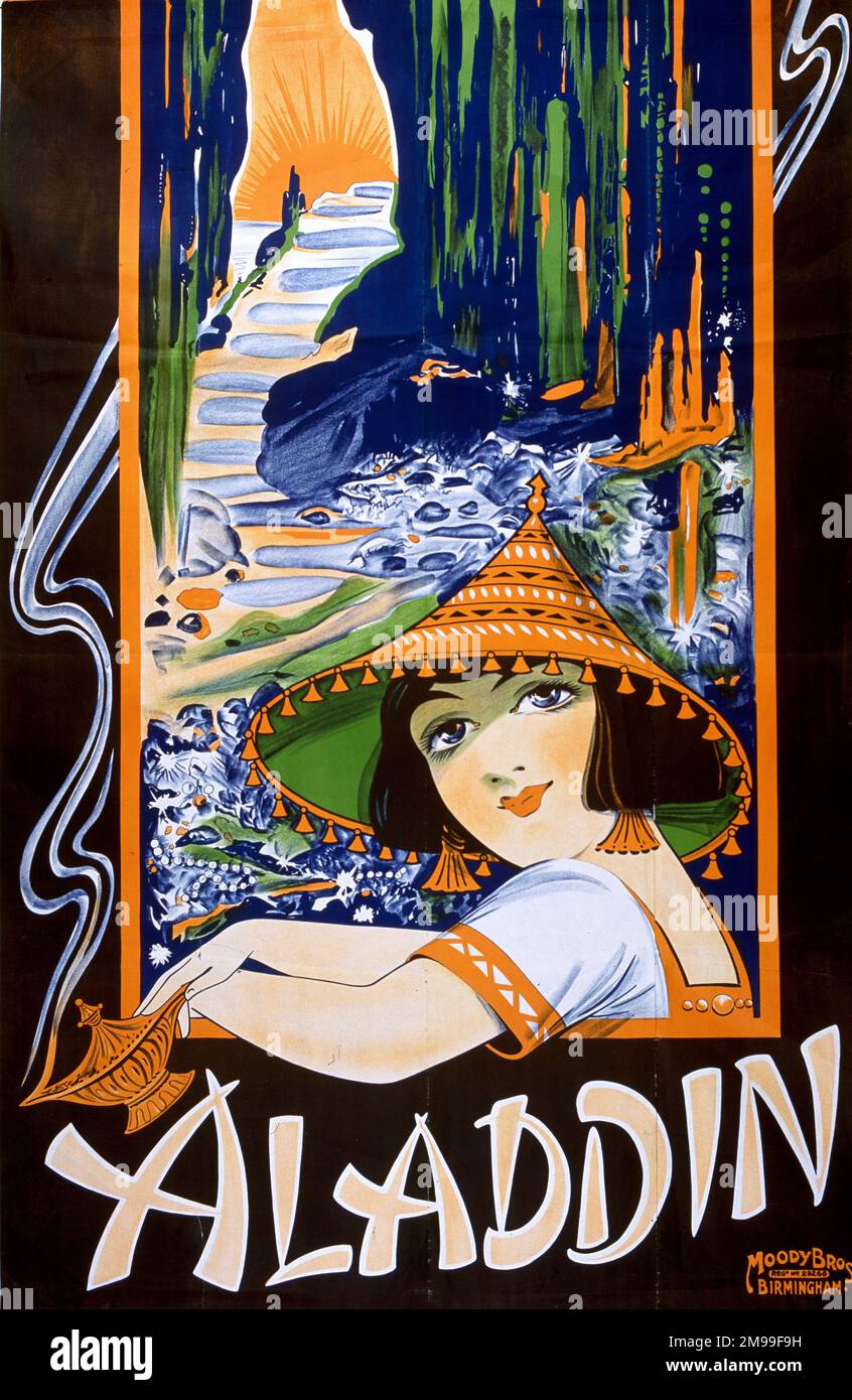 Pantomime poster, Aladdin Stock Photo - Alamy