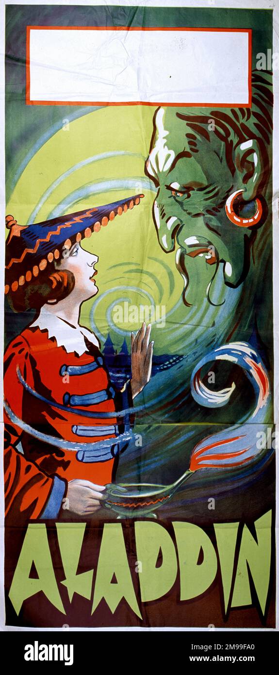 Pantomime poster, Aladdin Stock Photo - Alamy