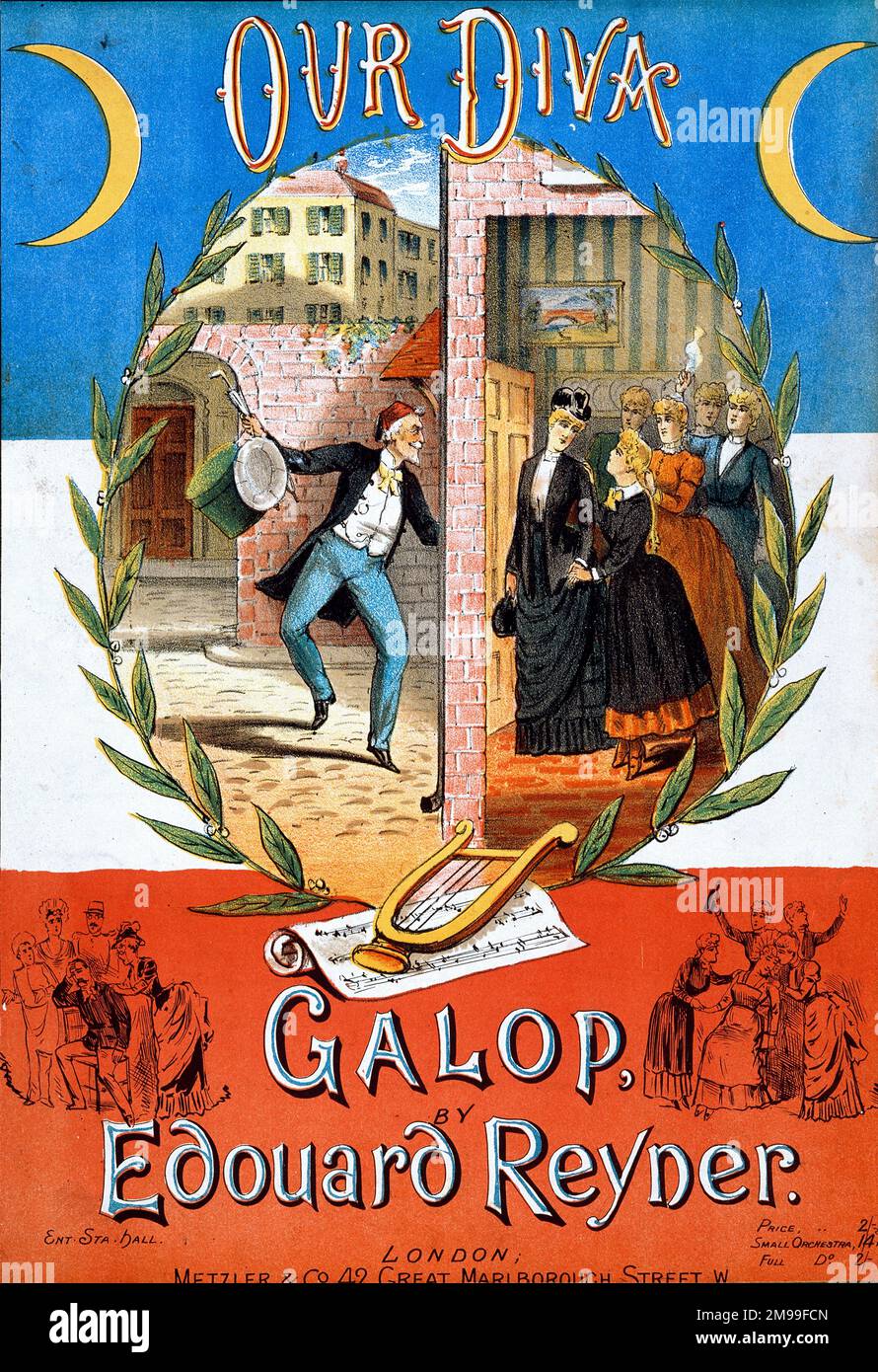 Music cover, Our Diva Galop by Edouard Reyner Stock Photo - Alamy
