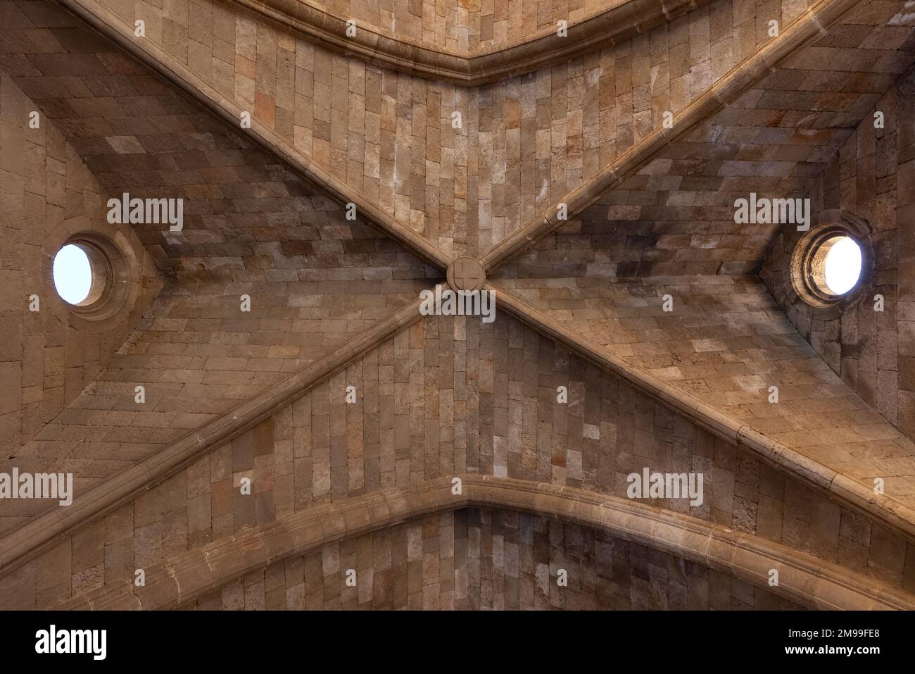 Old Historic Architectural Ceiling. Rhodes Old Town, Greece Stock Photo ...