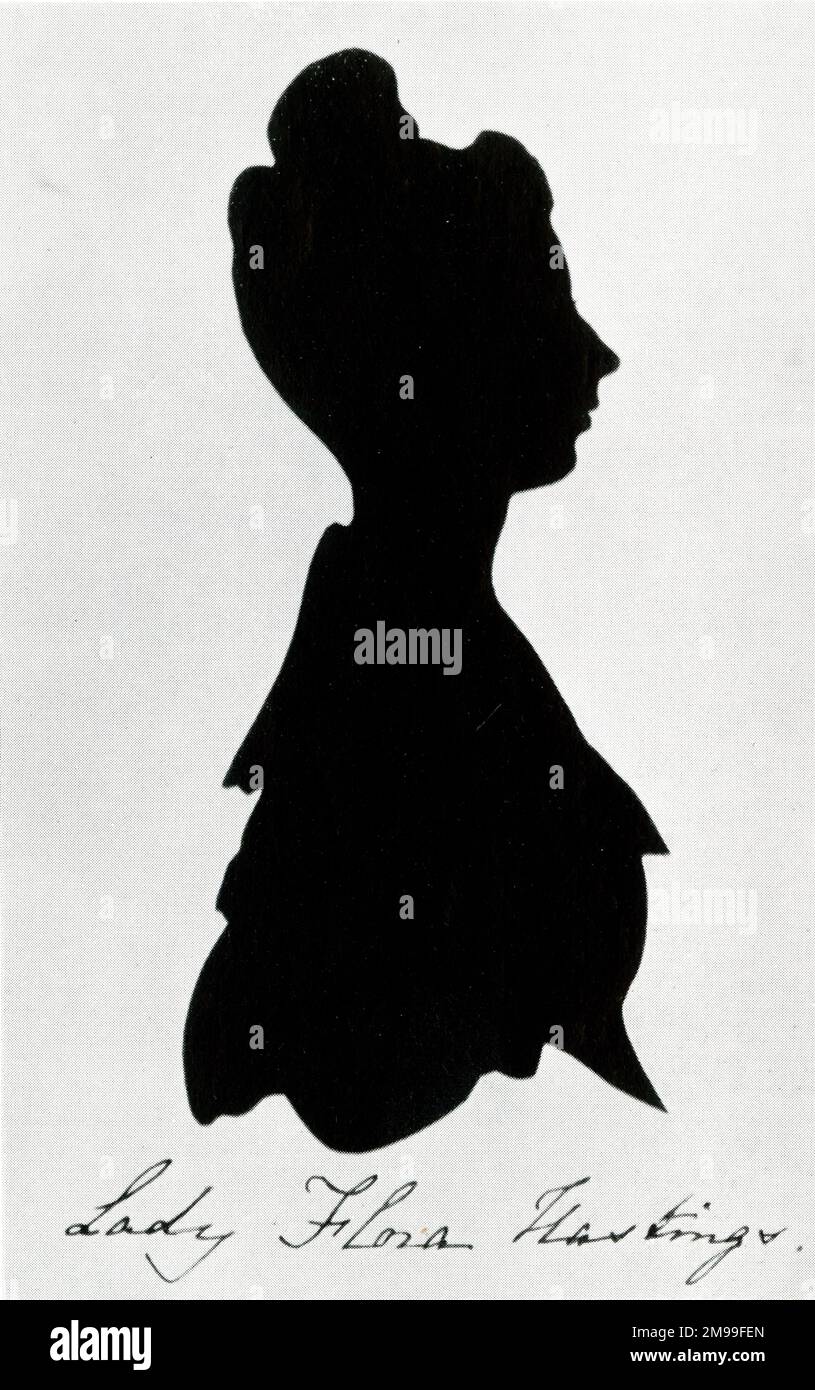 Silhouette, Lady Flora Hastings (1806-1839), British aristocrat Stock ...