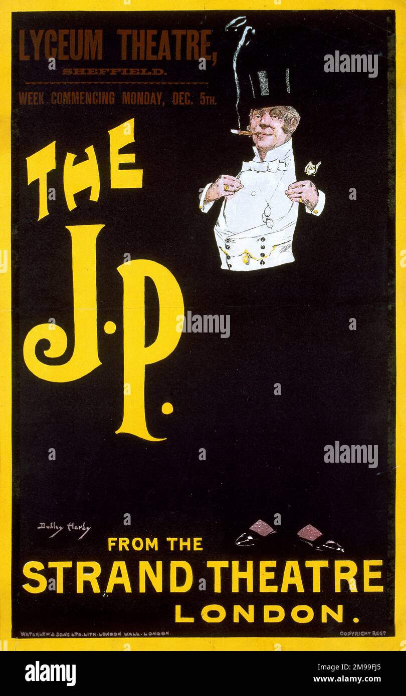 Poster, The J.P., from the Strand Theatre, London Stock Photo - Alamy