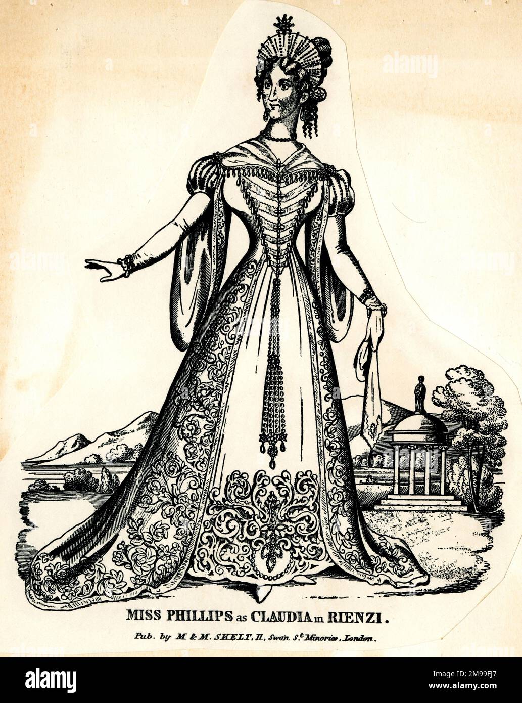 Toy Theatre, Miss Phillips as Claudia in Rienzi Stock Photo - Alamy