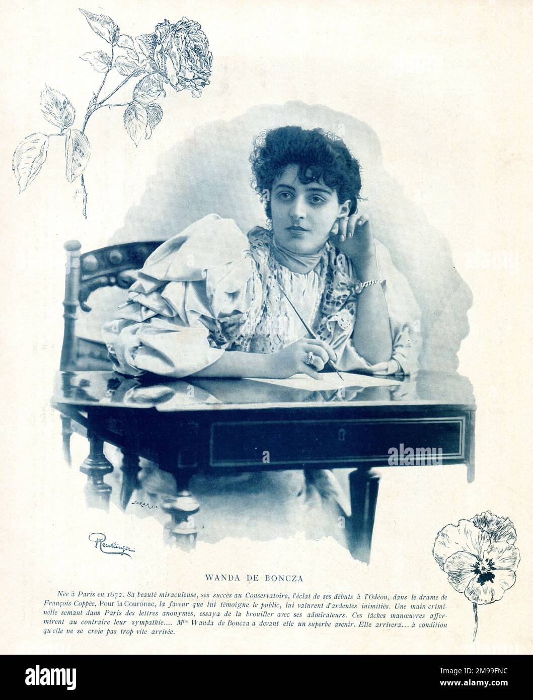 Wanda de Boncza, French actress, Comedie Francaise Stock Photo - Alamy