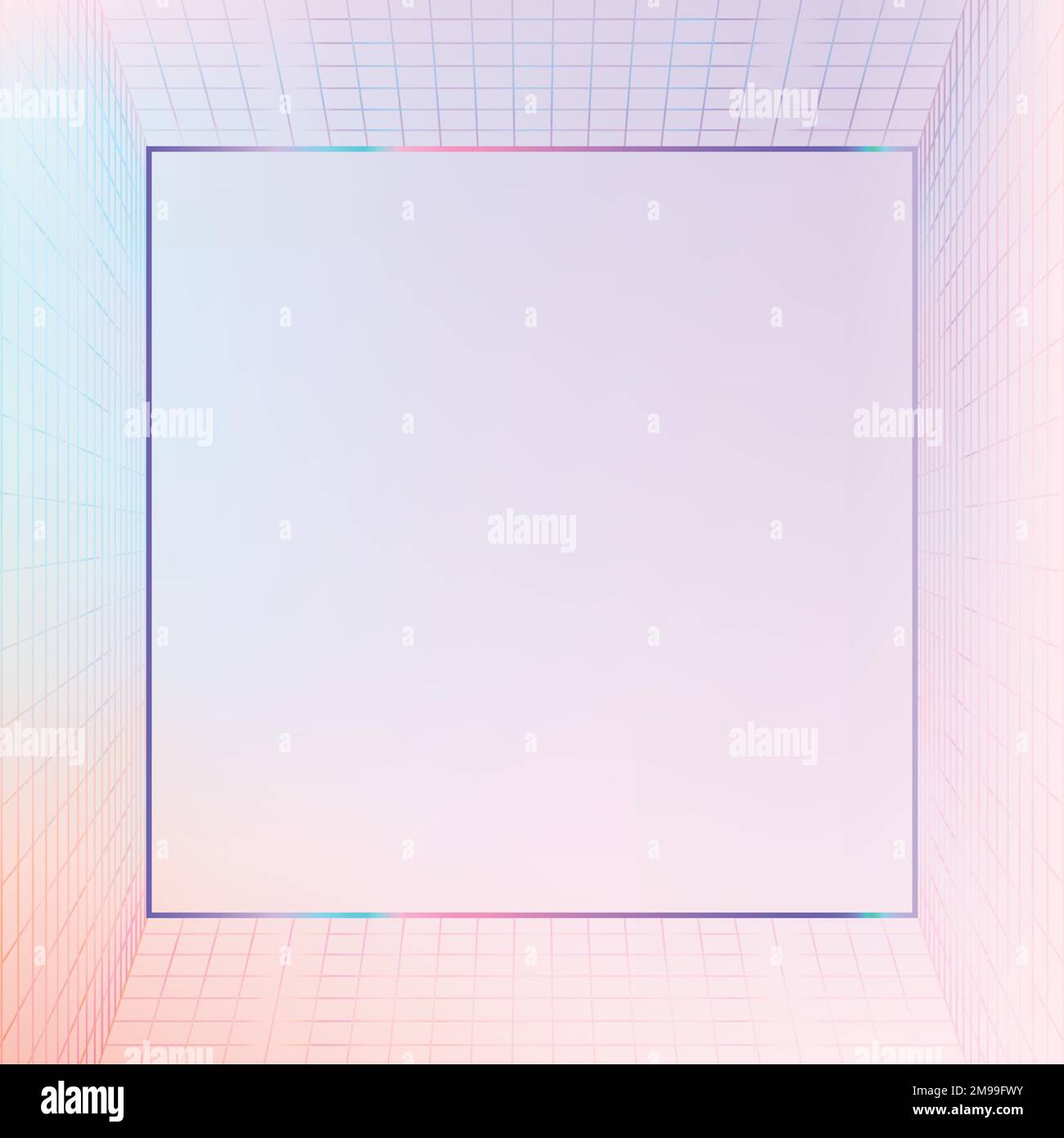 3D pastel vector grid patterned frame Stock Vector Image & Art - Alamy