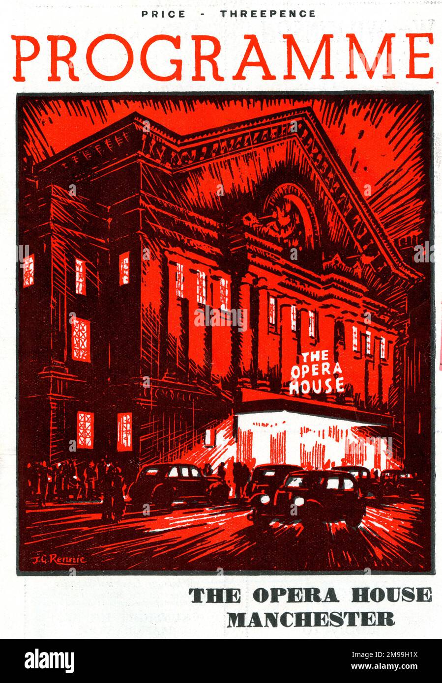 Programme cover, The Opera House, Manchester Stock Photo - Alamy