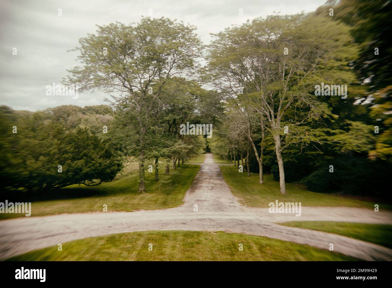 Walking Paths lined with Trees Stock Photo - Alamy