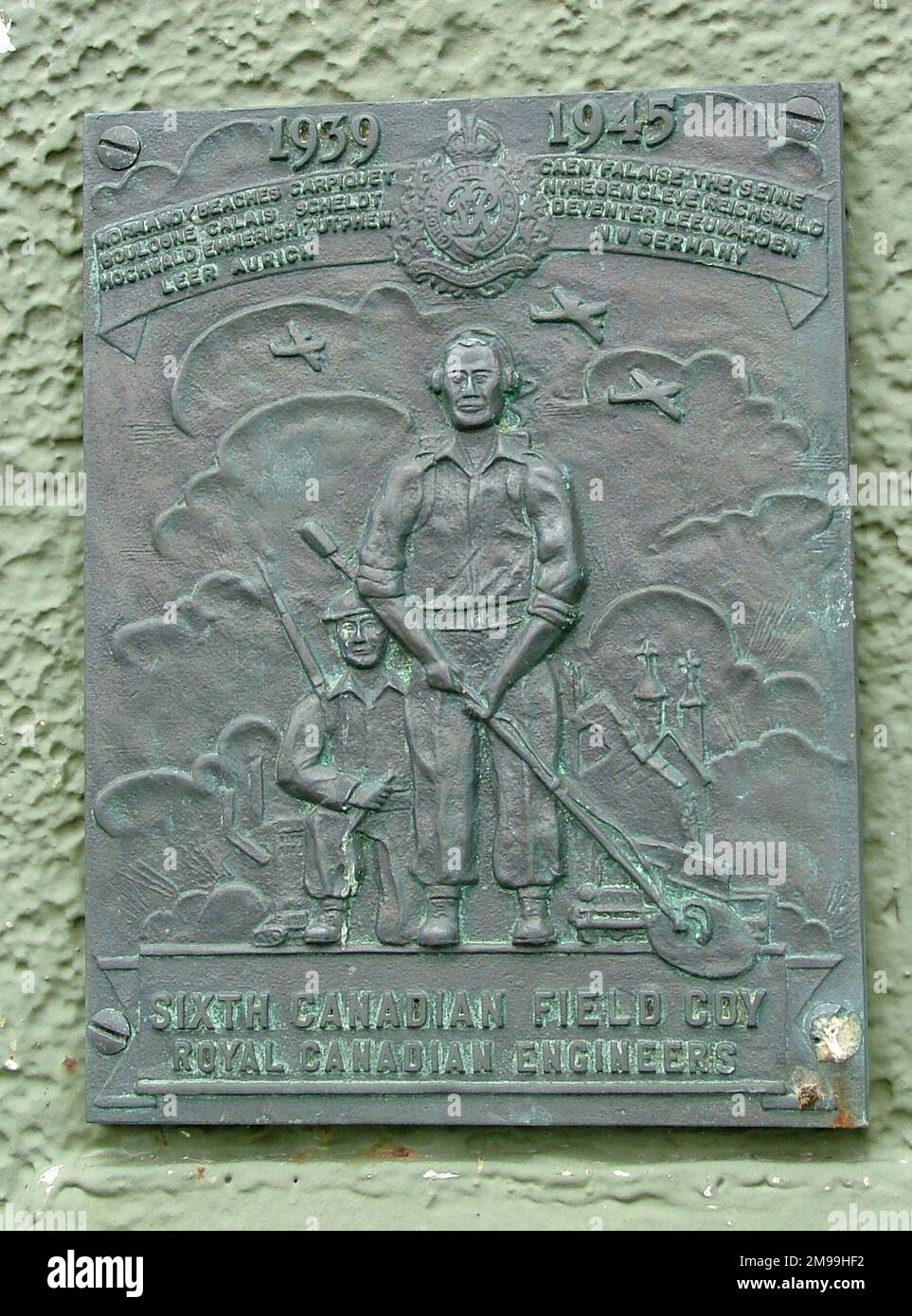 This, with other plaques, is on the side of a DD Sherman tank in ...