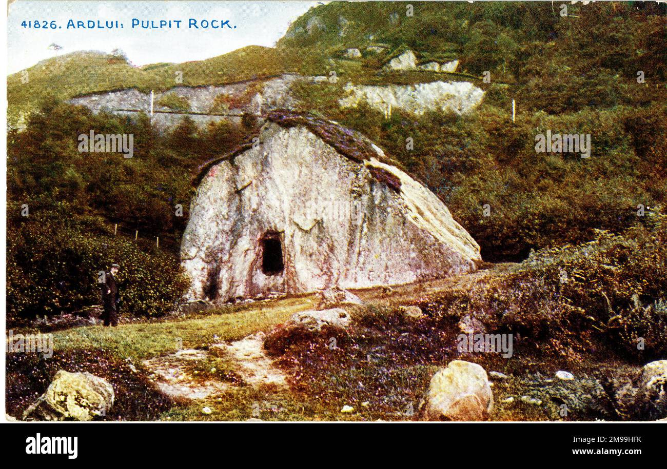 Ardlui Pulpit or Clach nan Tarbh (the stone of the bulls), Scottish ...