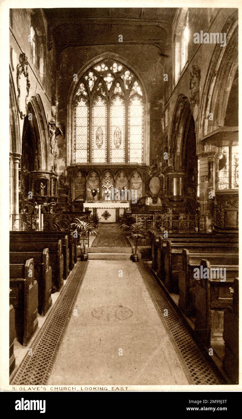 St. Olave's Church, Hart Street, City of London (looking east Stock ...