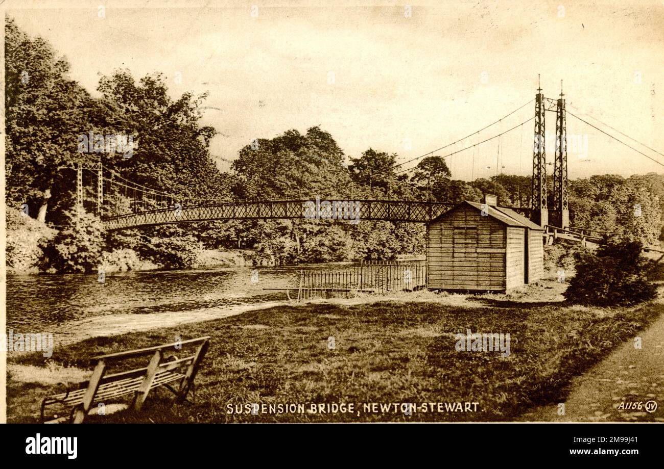 Suspension Bridge, Newton Stewart, Dumfries and Galloway, Scotland ...