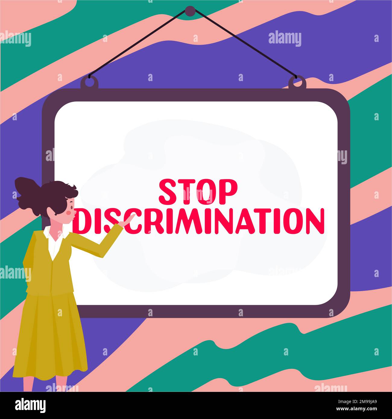 Text showing inspiration Stop Discrimination. Word for Prevent Illegal ...