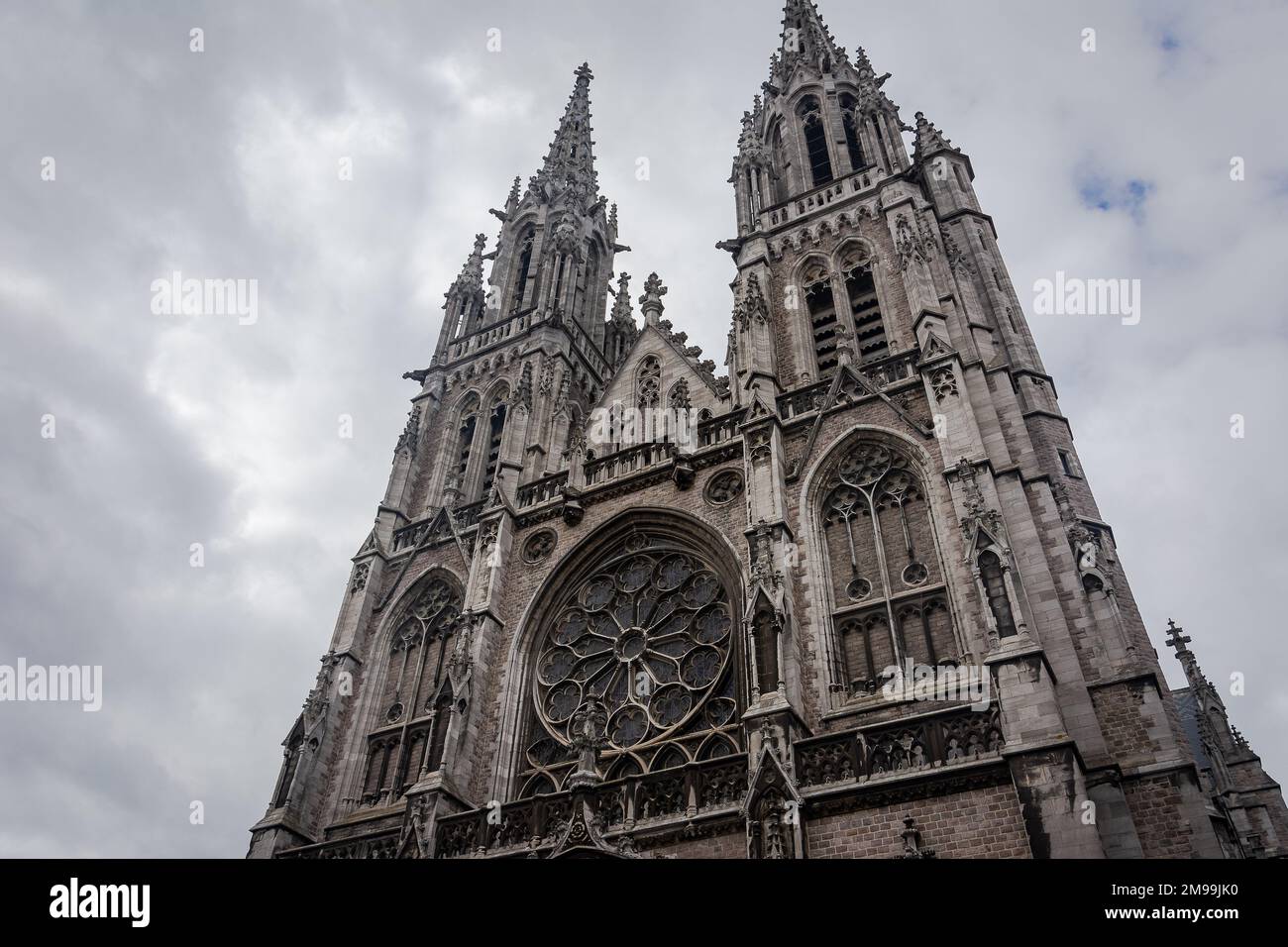 Main facade church of St Peter and St Paul in Oostende Stock Photo - Alamy