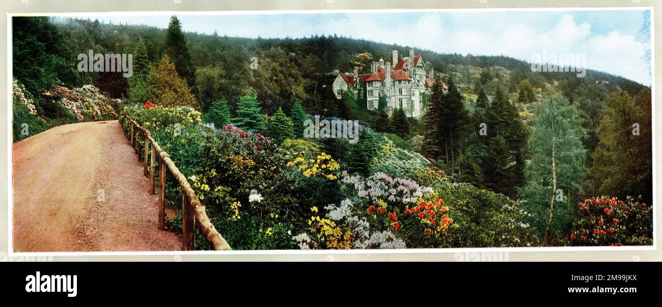 Cragside House, near Rothbury, Northumberland - north view Stock Photo ...