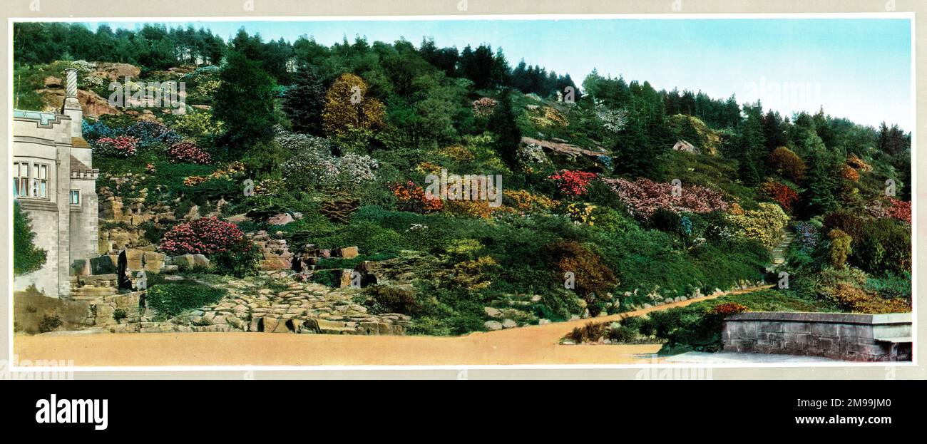 Cragside House, near Rothbury, Northumberland - the Front Drive Stock ...