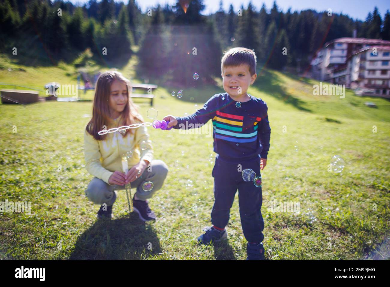 Older sister and brother younger mood hi-res stock photography and images - Alamy