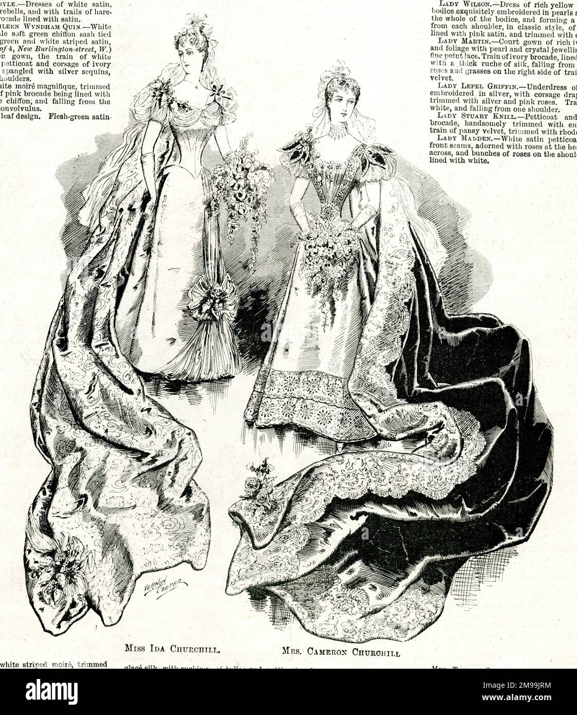 Dresses at Queen Victoria's Fifth Drawing Room, worn by Miss Ida ...