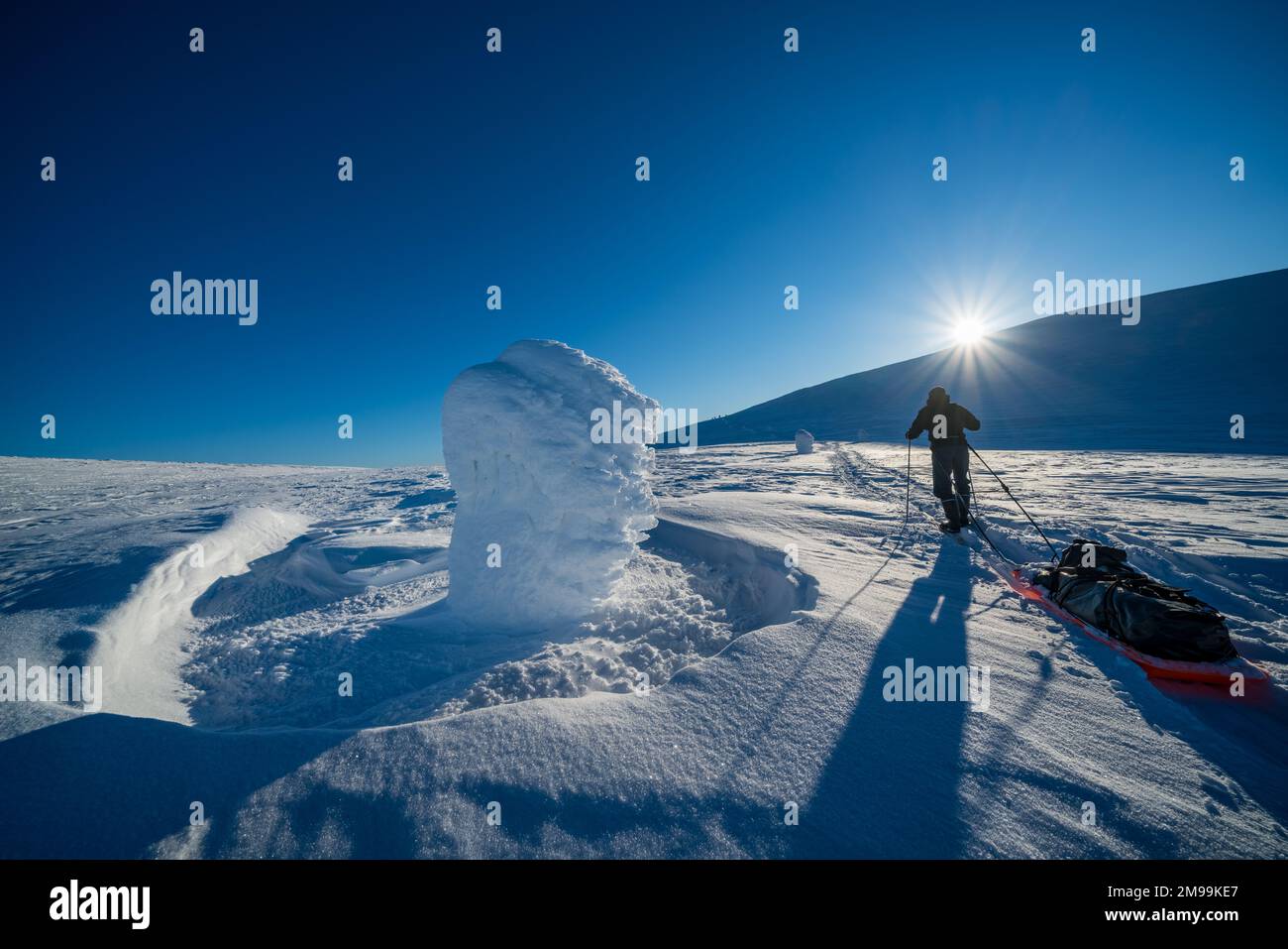 Ski touring at Pallas-Yllästunturi National Park, Muonio, Lapland ...