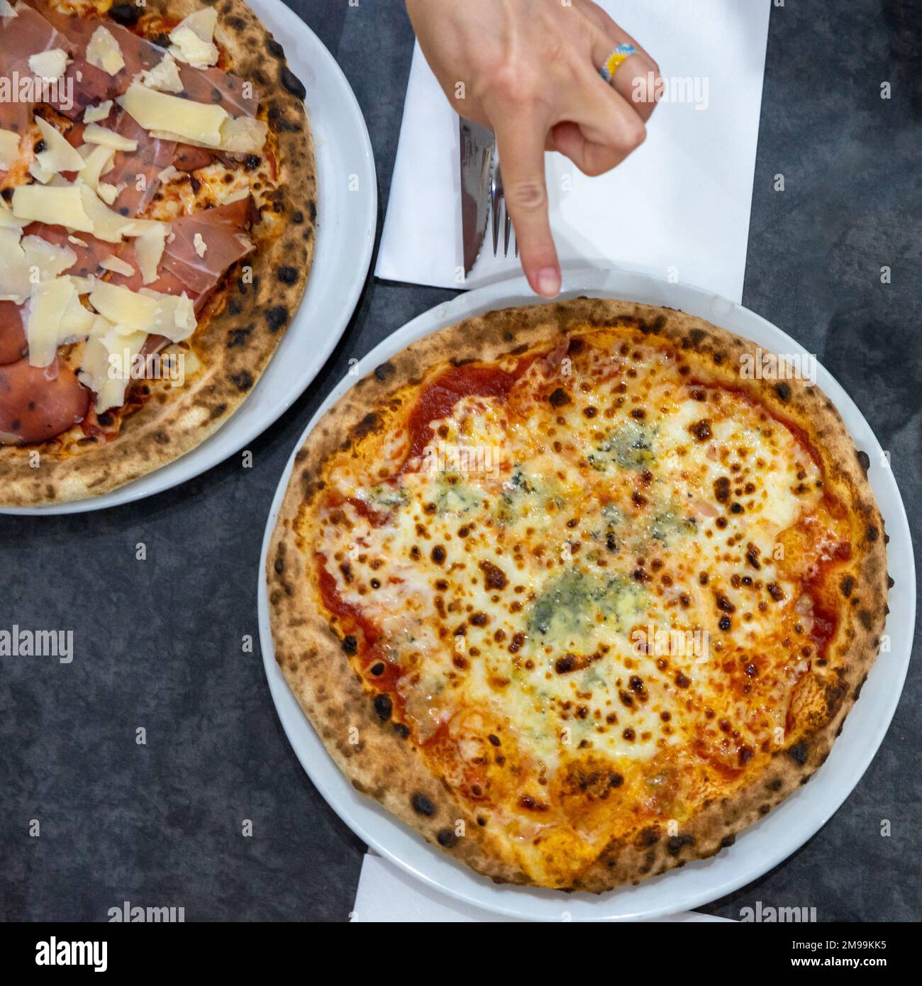 Traditional Italian pizza, baked in clay stove Stock Photo - Alamy
