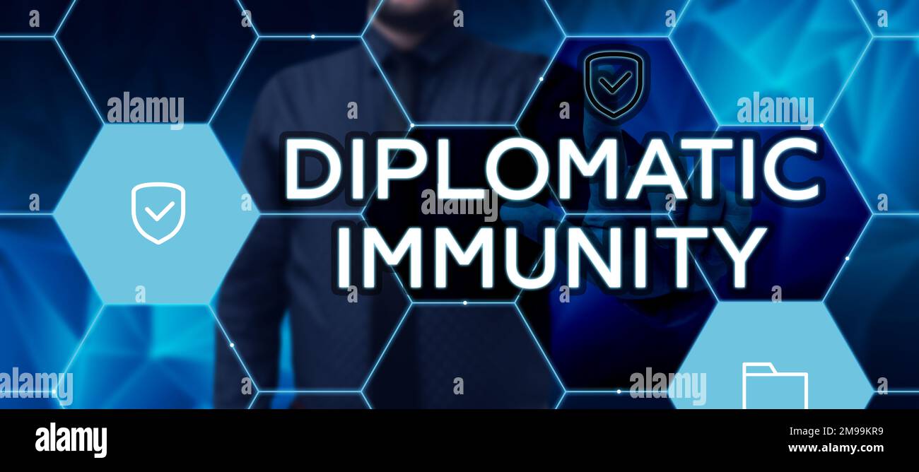 Inspiration showing sign Diplomatic Immunity, Business concept law that ...