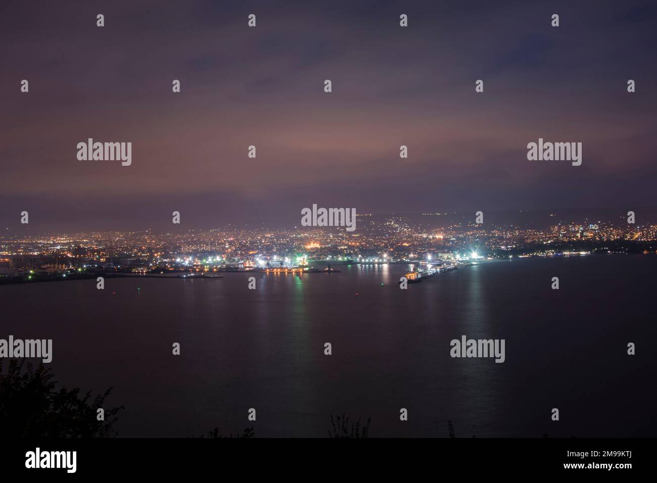 Varna at the night - The Sea Capital of Bulgaria. In ancient times the ...