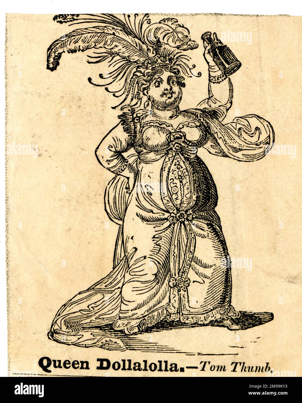 Sarah Liston as Queen Dollalolla in Henry Fielding's play, Tom Thumb ...