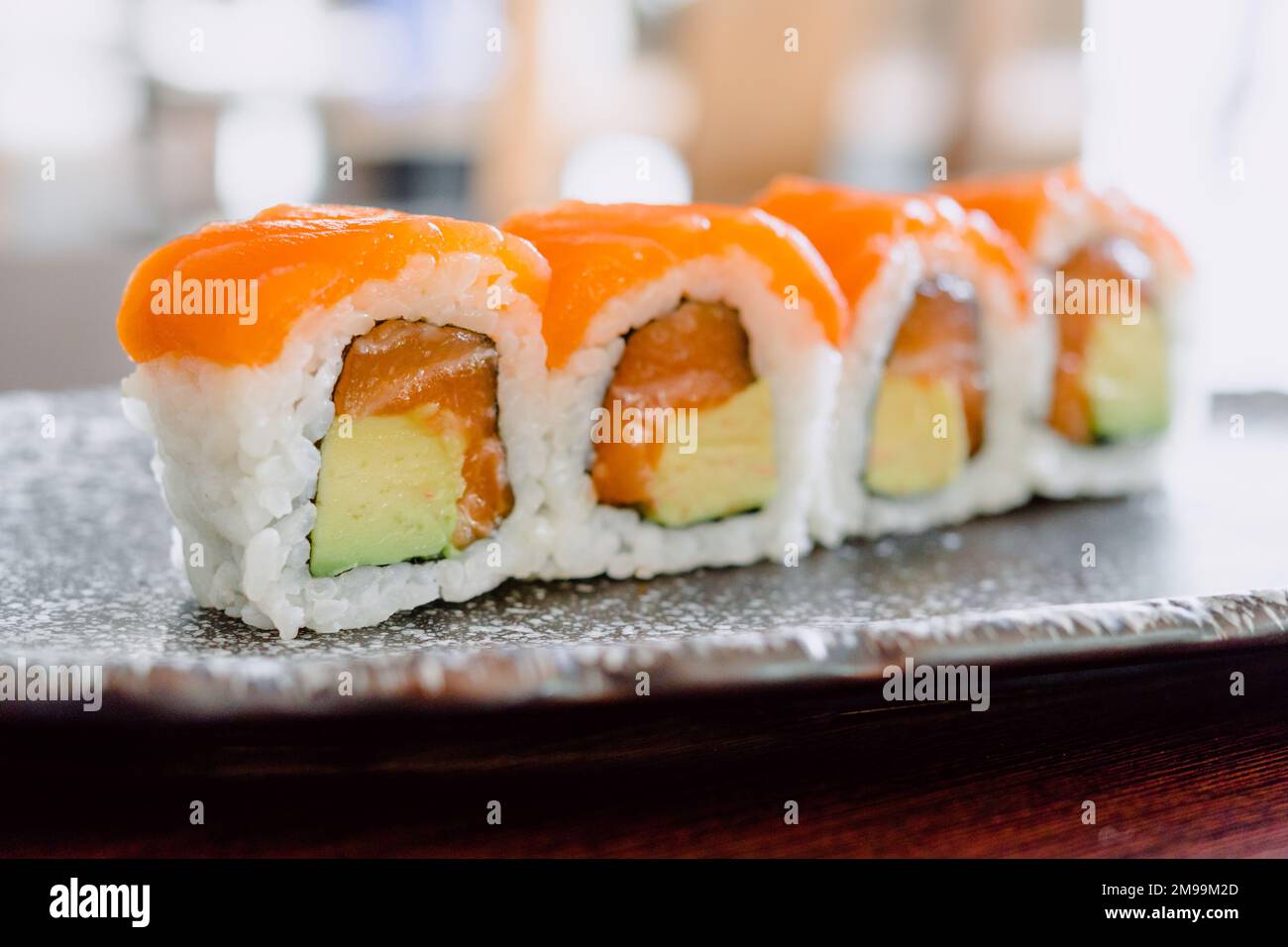 Set of Philadelphia Rolls Sushi for japanese food Stock Photo - Alamy