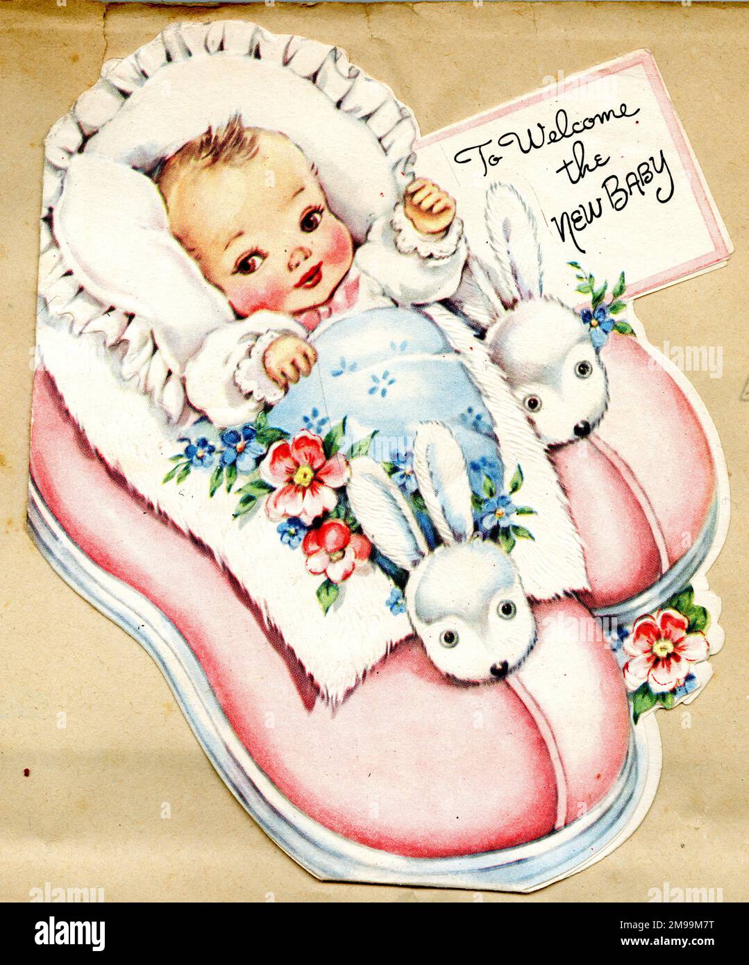 Greetings card, To Welcome the New Baby Stock Photo - Alamy
