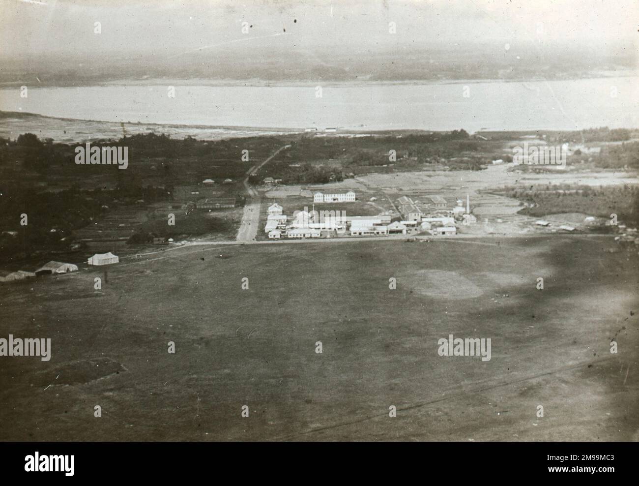 View of main offices showing Seaplane Station on Lake. William Francis ...