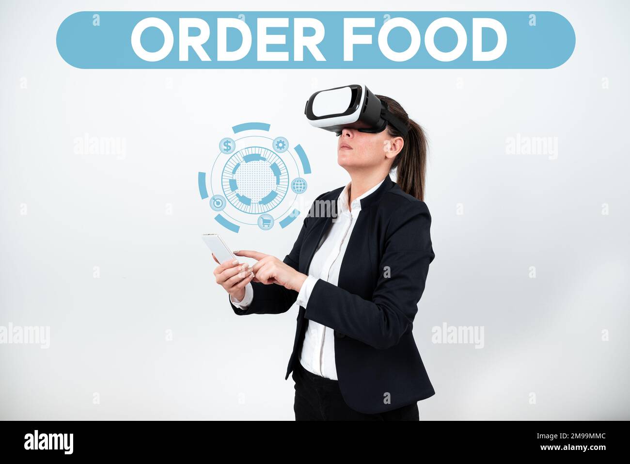 Writing displaying text Order Food. Business approach the process of ...