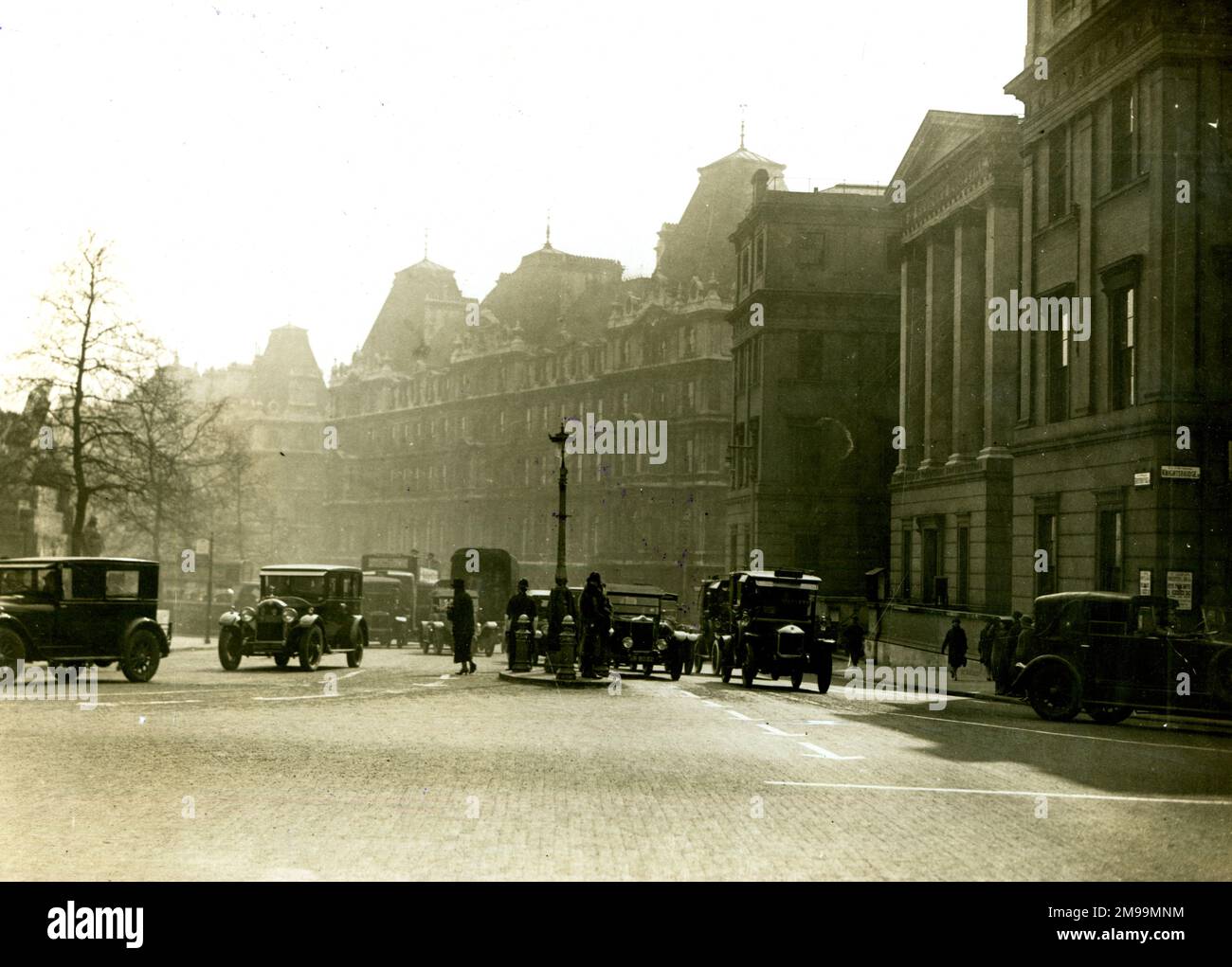 Traffic at Hyde Park Corner, London, turned into an experimental one ...