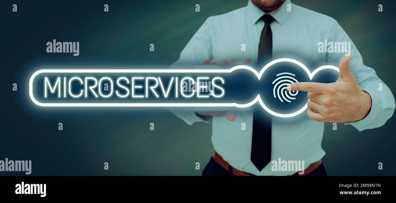 Handwriting text Microservices, Word for Software development technique ...