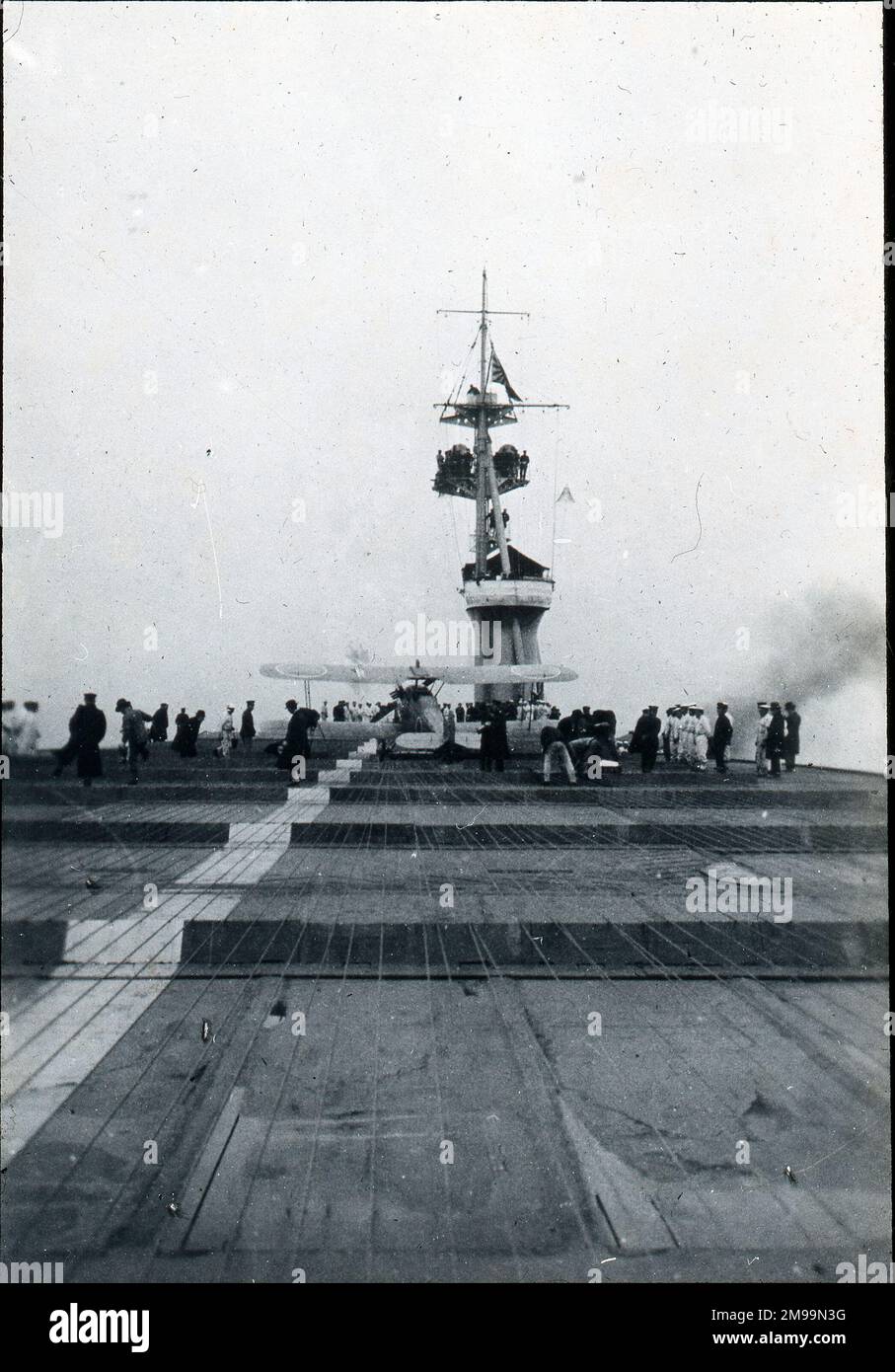 Machine landing on the deck of Japanese Aircraft Carrier Hosho. William ...