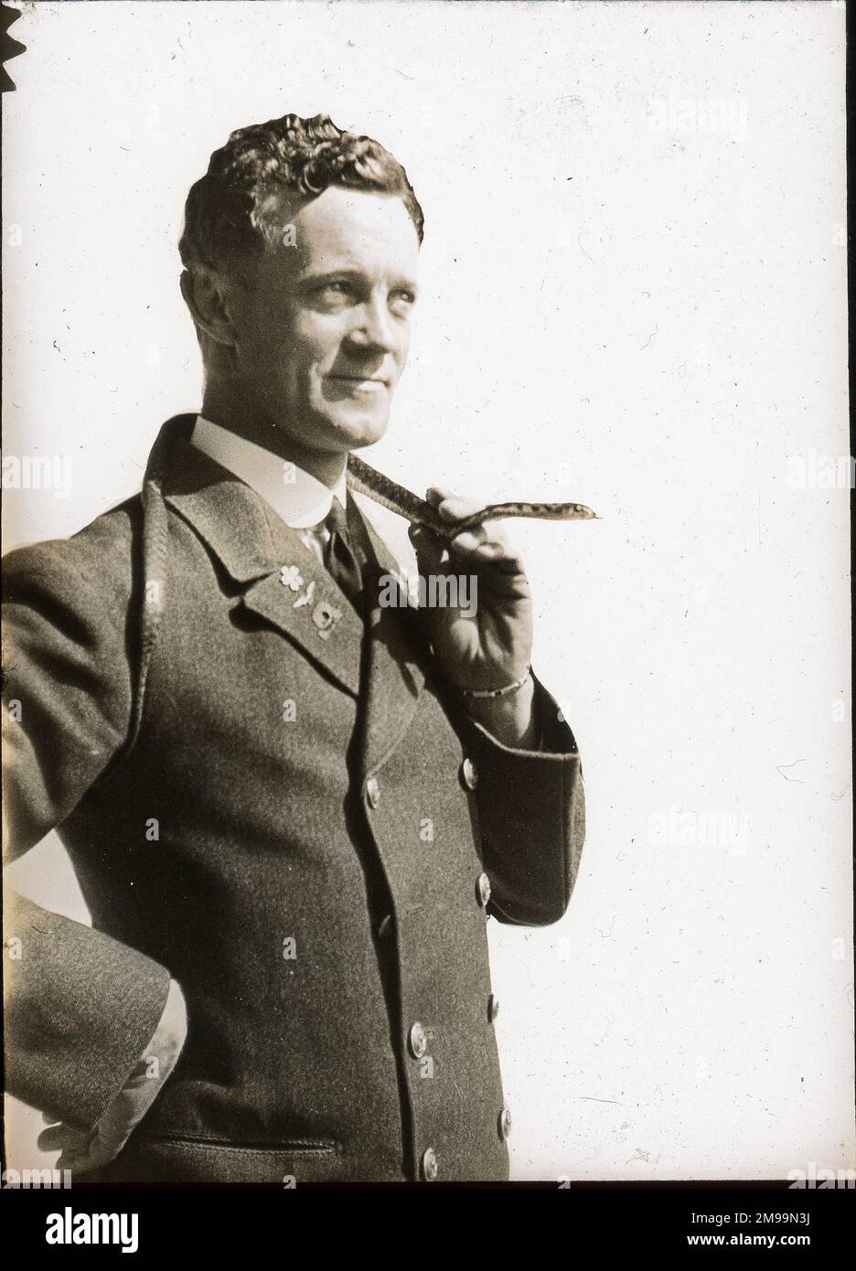 Lt Sheret , I.J.N. with his pet snake. William Francis Forbes-Sempill ...