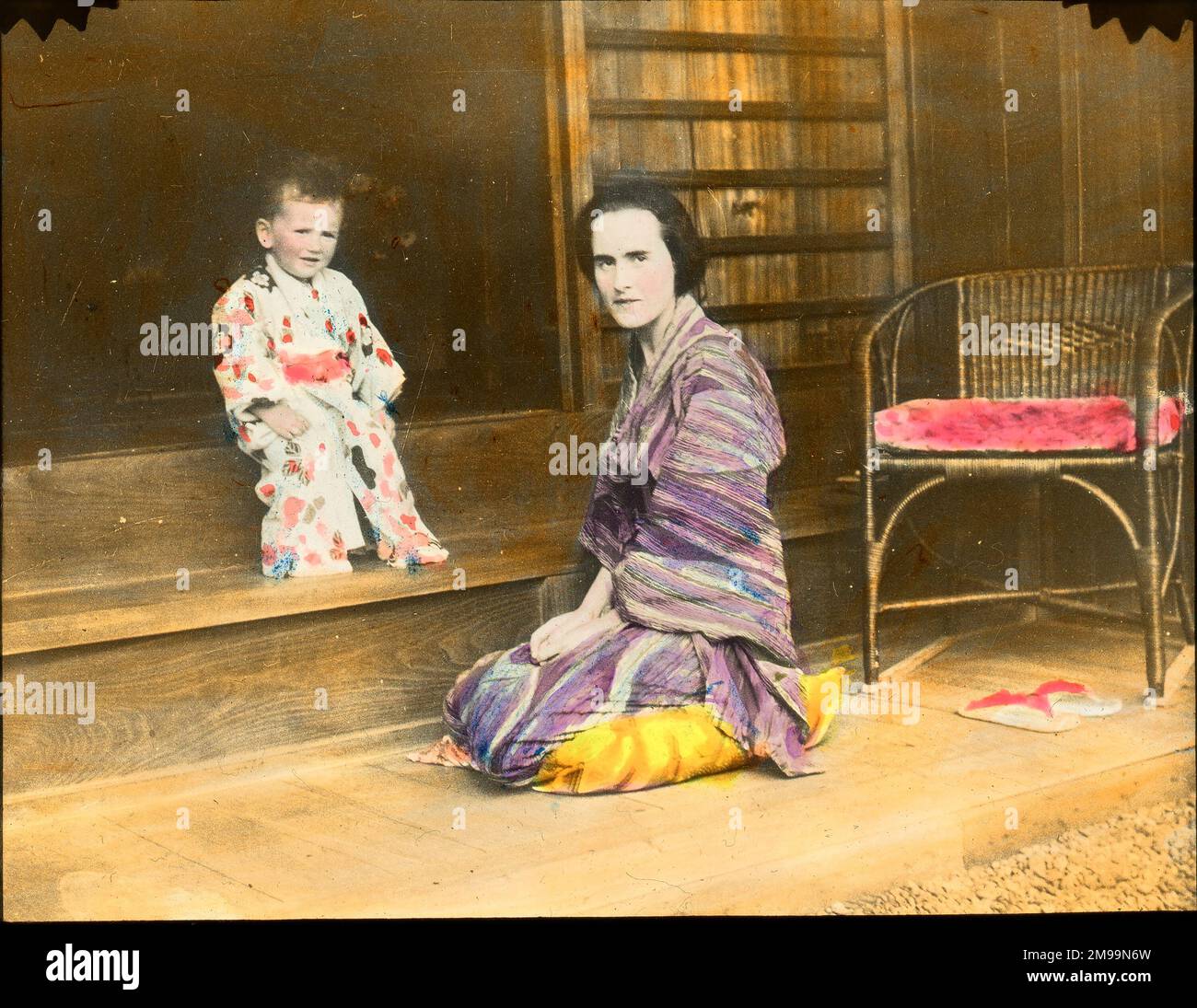 The Hon. Mrs. Forbes-Sempill and Miss Ann in their Japanese home ...