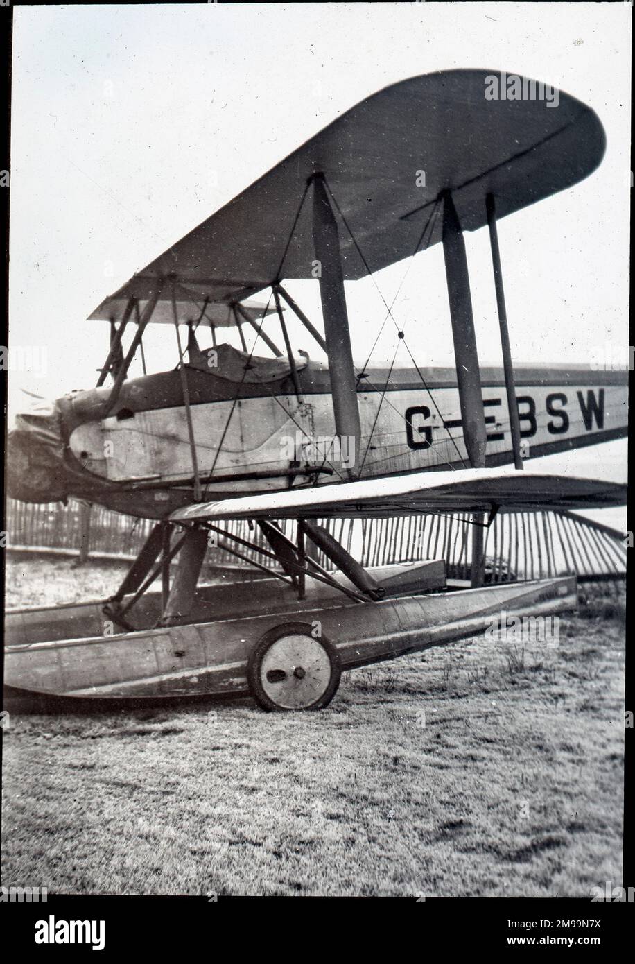 Bluebird' Seaplane (Blackburn L1A Bluebird II, G-EBSW) on landing ...