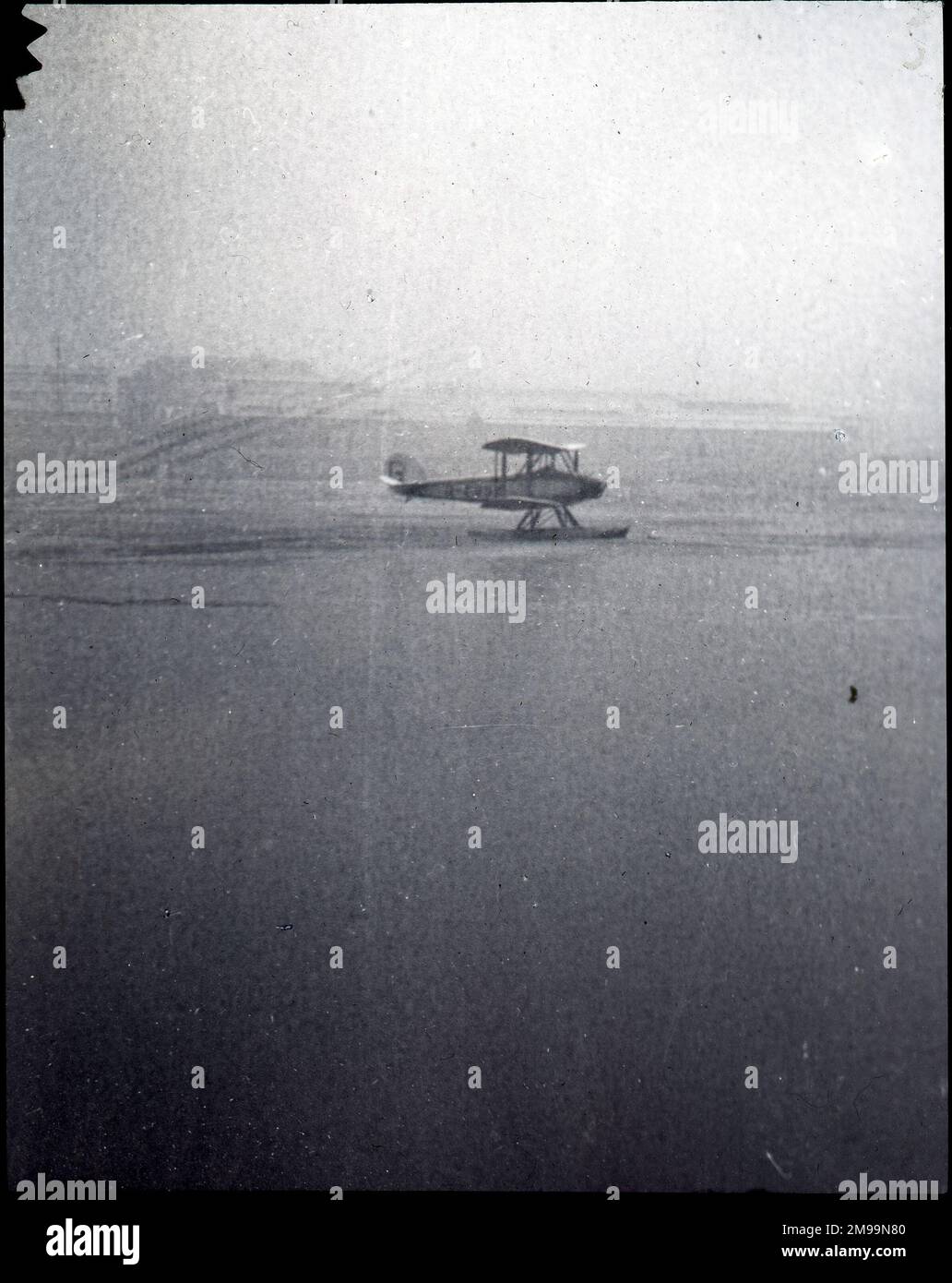 Bluebird' Seaplane (Blackburn L1A Bluebird II, G-EBSW) in ice on Welsh ...
