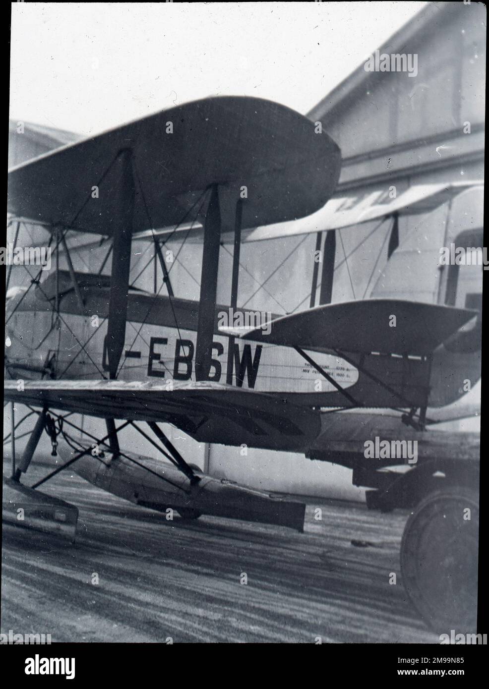 Bluebird' Seaplane (Blackburn L1A Bluebird II, G-EBSW) being towed from ...