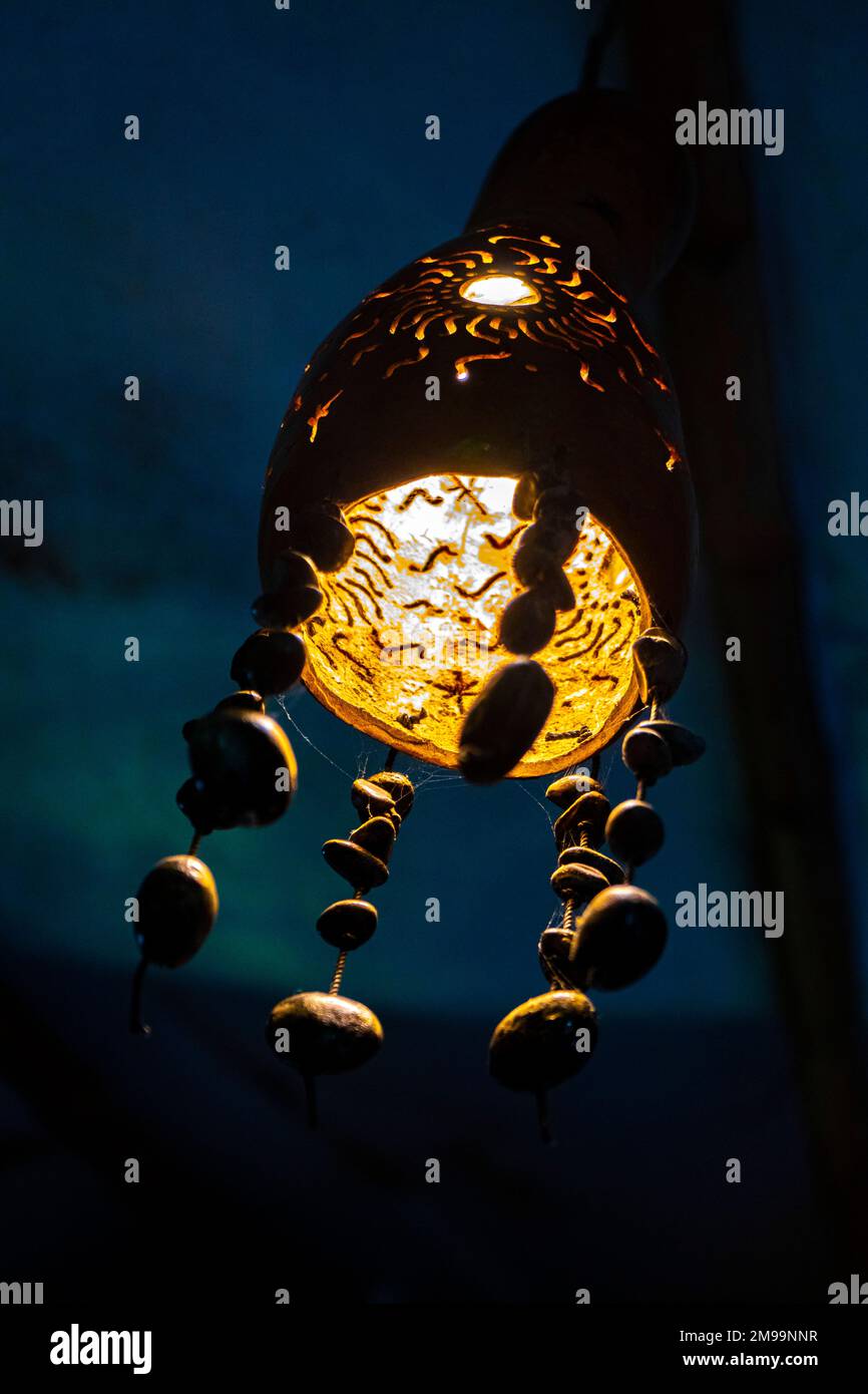 Beautiful decorative homemade lamps lights on Isla Holbox island in ...