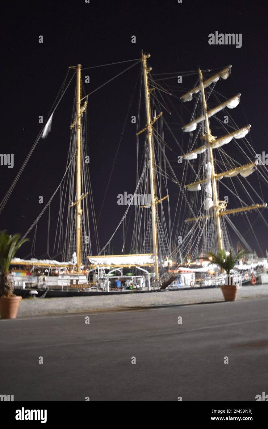 Amazing port of Varna at night Stock Photo - Alamy