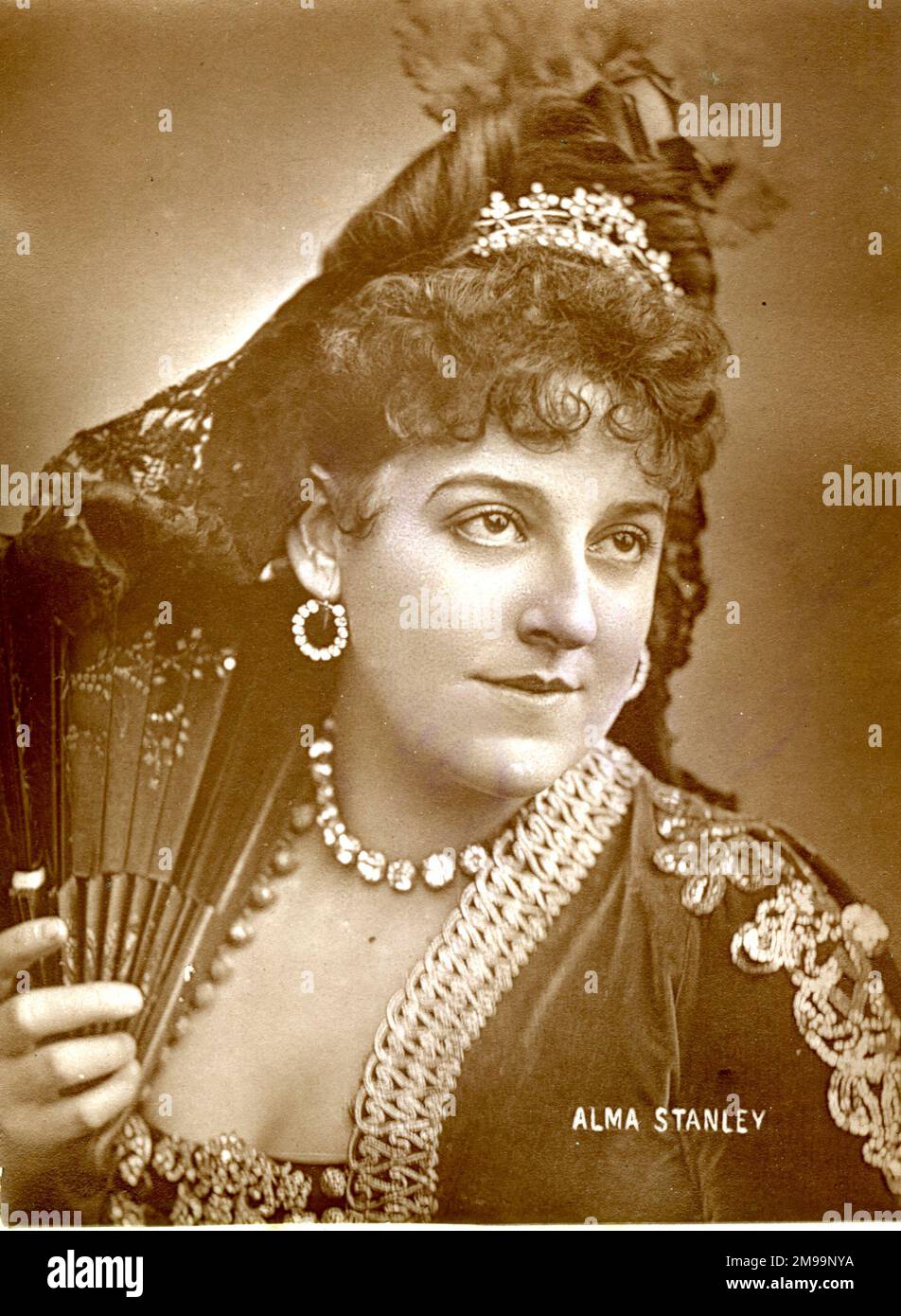 Alma Stanley, Victorian actress in Spanish costume Stock Photo - Alamy