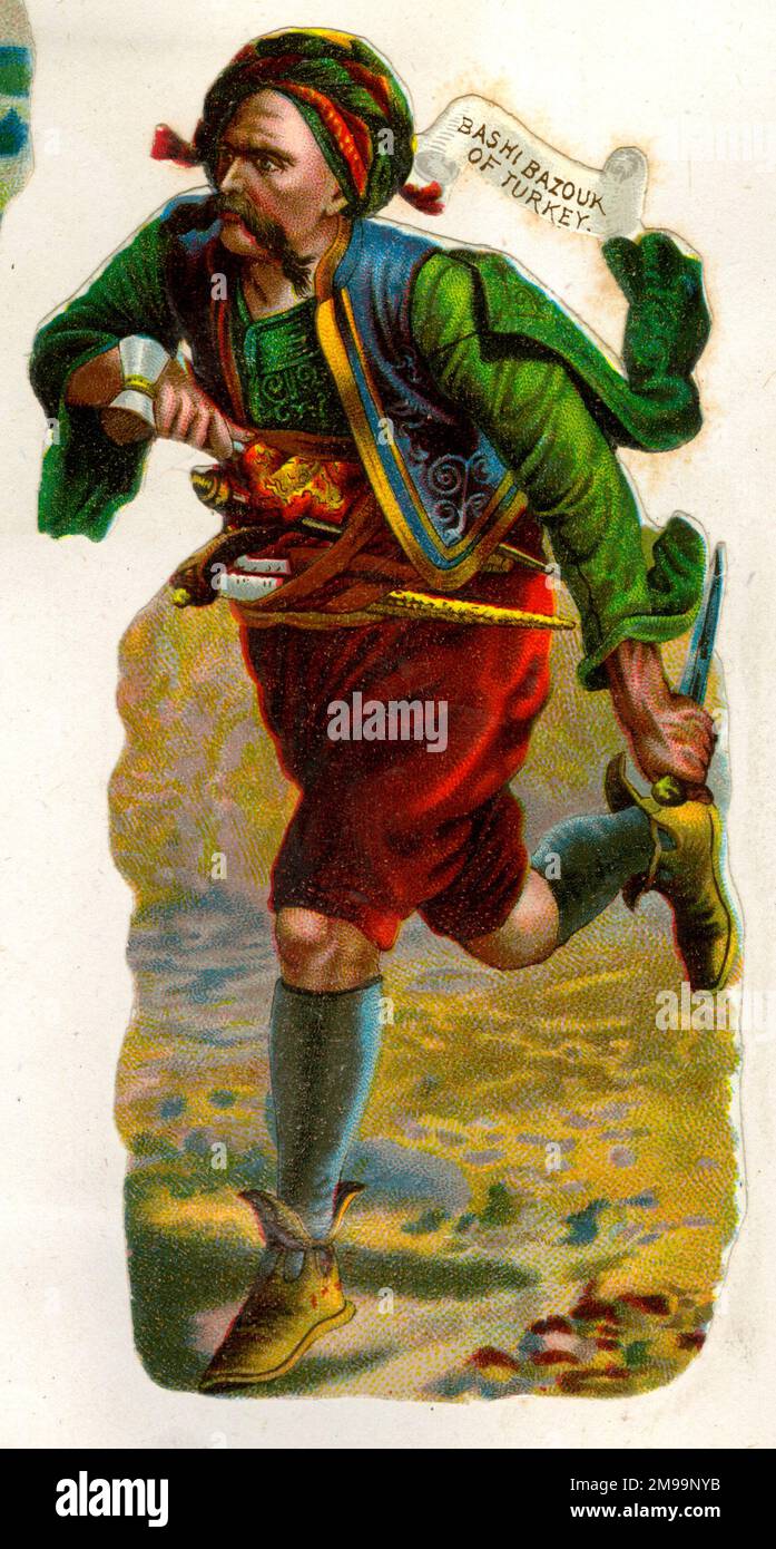 Victorian Scrap, Bashi Bazouk of Turkey (an irregular soldier of the ...