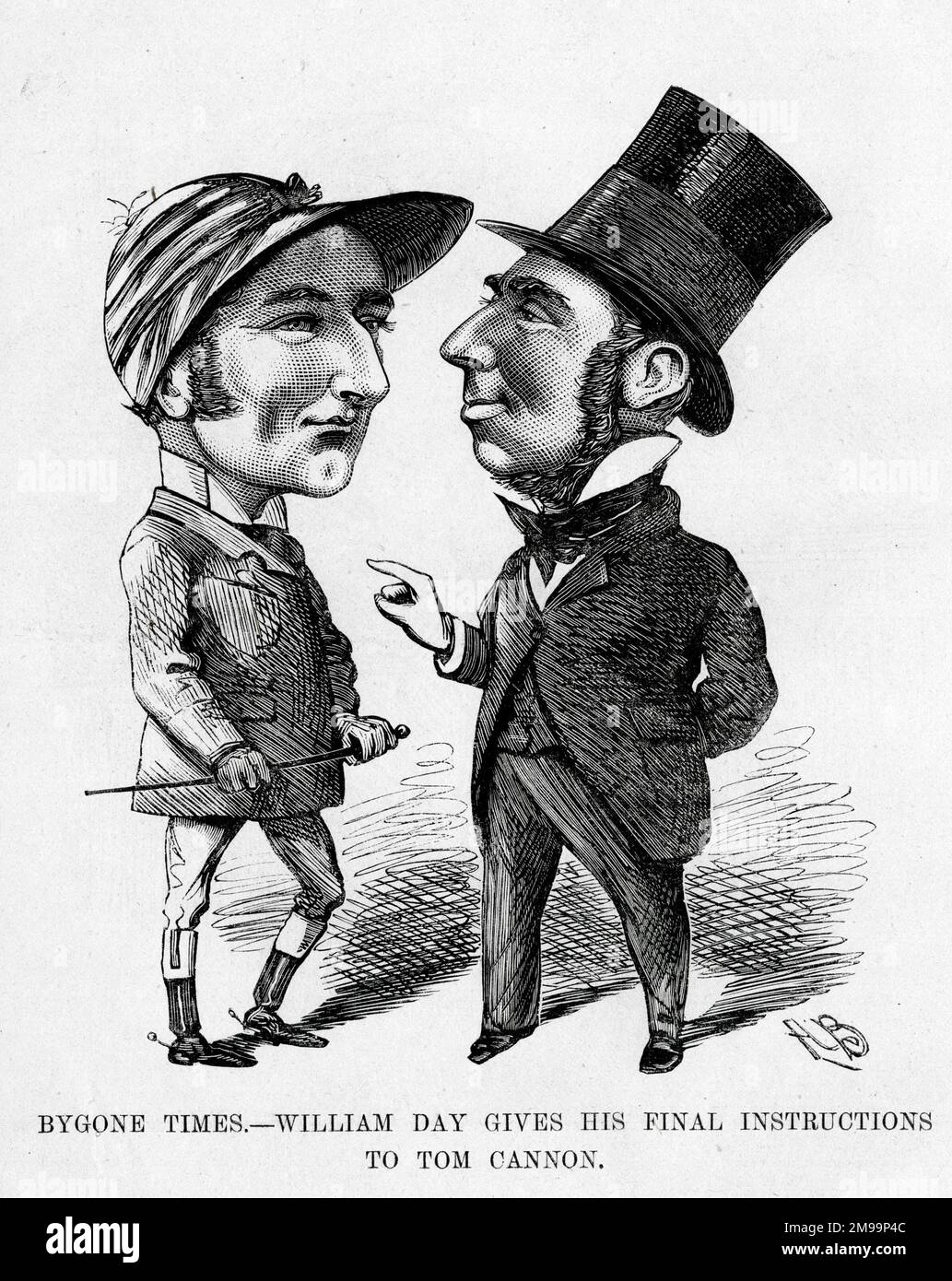 Cartoon, Bygone Times - William Day gives his final instructions to Tom ...