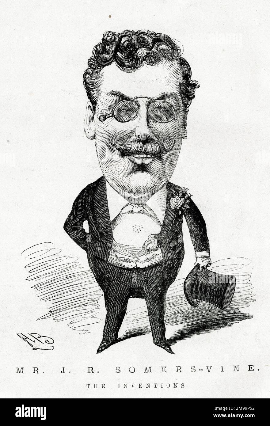 Cartoon, Mr John Richard Somers-Vine (1847-1929), civil servant and ...