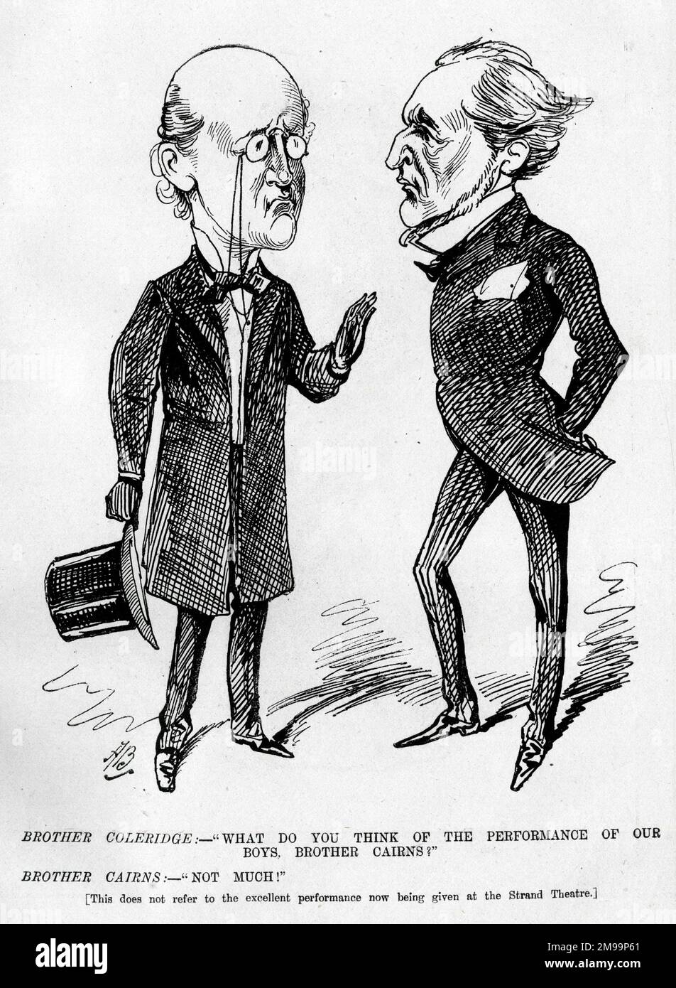 Cartoon, Brother Coleridge (left) and Brother Cairns (right ...