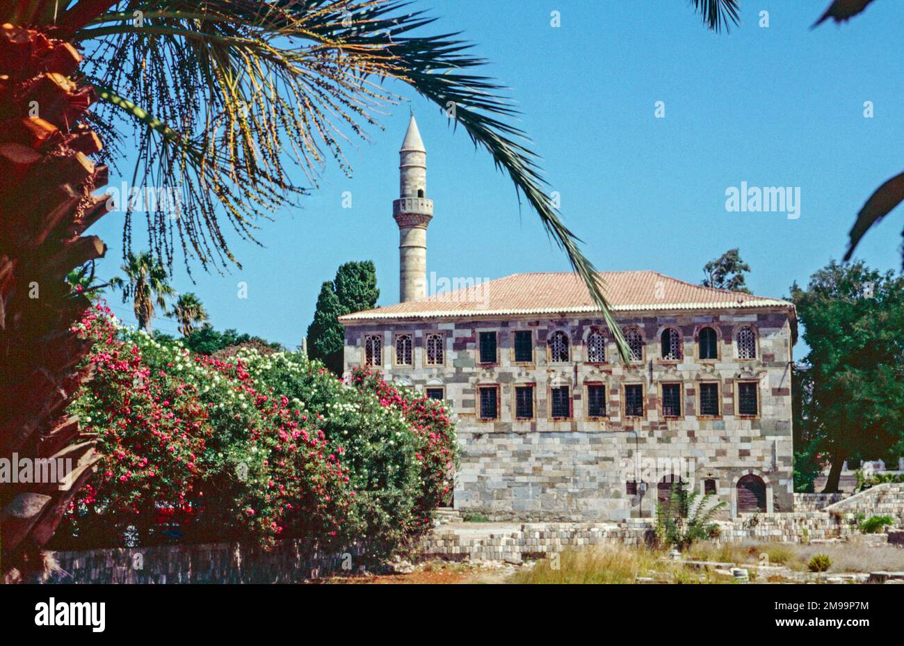 Scanned image of ythe Haggi Hassan mosque and minaret at Kos, Greece ...