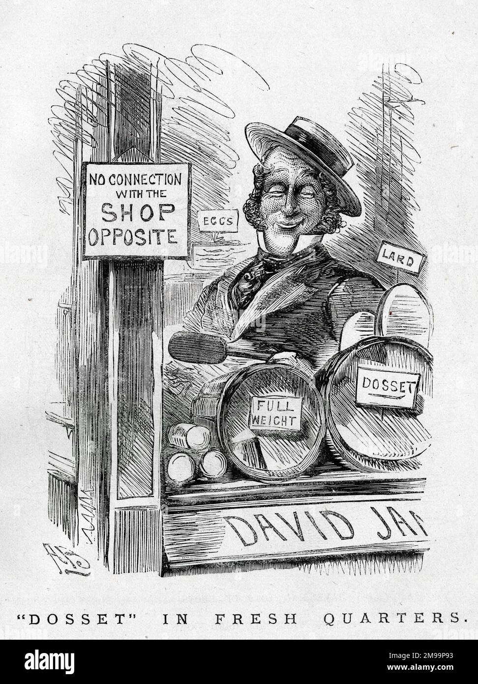 Cartoon, 'Dosset' in Fresh Quarters, No Connection with the Shop ...
